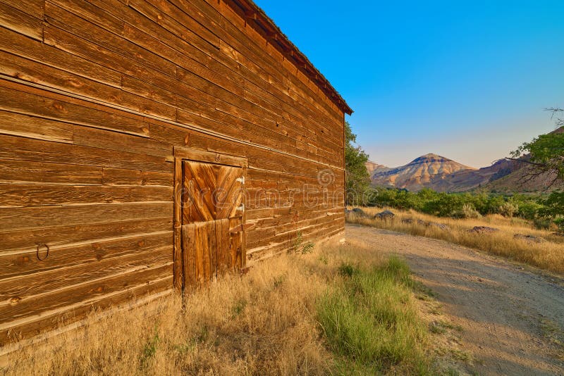 Old Barn at Birch Creek Ranch, Oregon Stock Image - Image of harmony ...