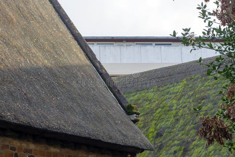 Old Barn Building Roof Texture in England Uk Stock Photo - Image of ...