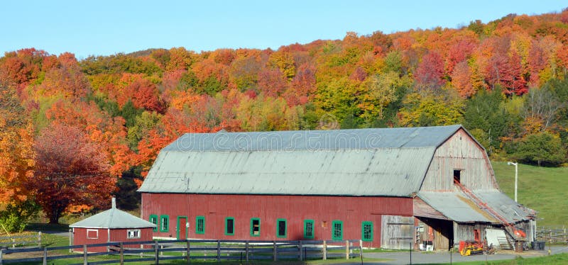 Barn in Fall stock photo. Image of seasonal, latern, thanksgiving - 1300108