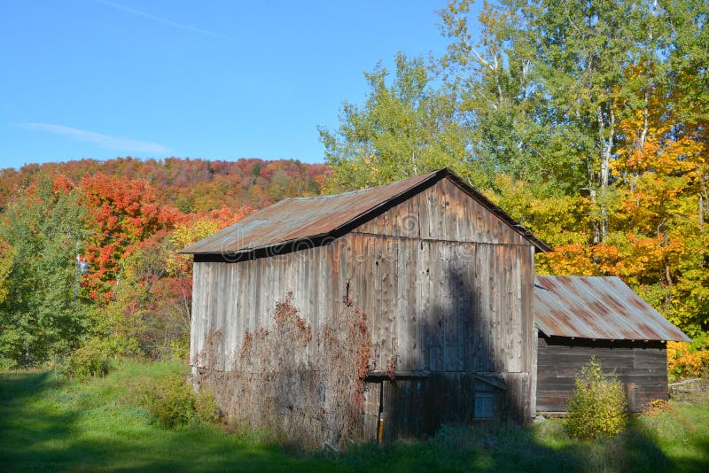 Red Barn, Fall Foliage stock photo. Image of bright, seasonal - 6683118