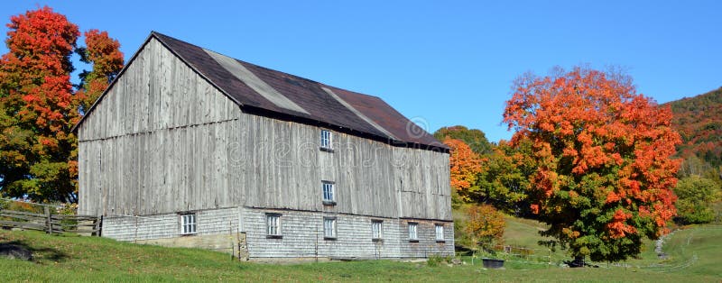 Barn in Fall stock photo. Image of seasonal, latern, thanksgiving - 1300108