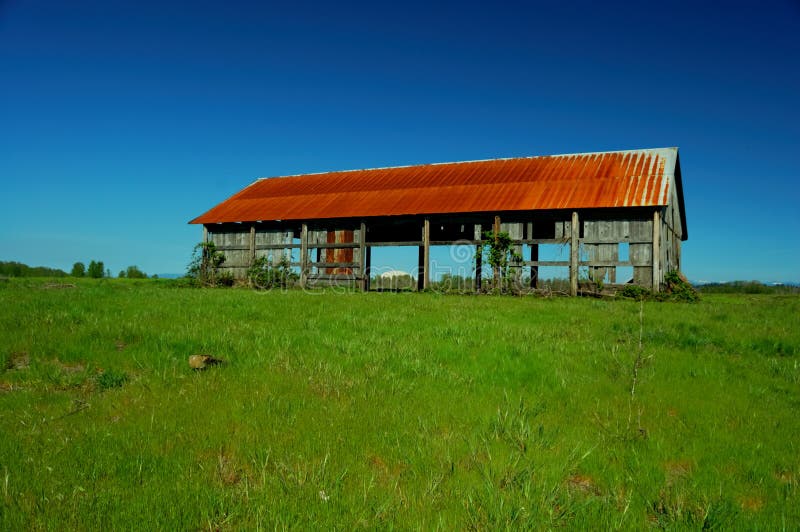 Old Barn in Field stock image. Image of roof, used, wooden - 9218853