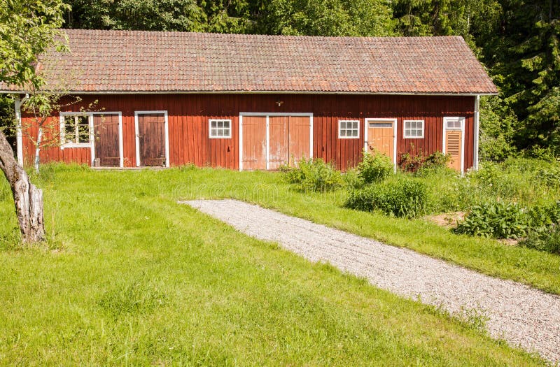 Old swedish barn stock image. Image of large, wooden - 14796209