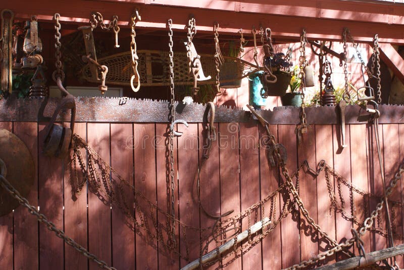 Old Barn with Rusty Farm Tools Stock Photo - Image of saws, barn: 54314784
