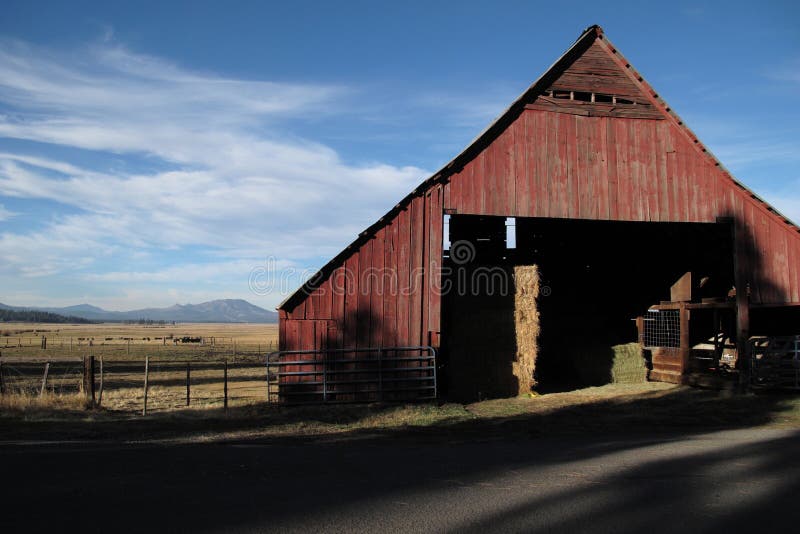 Ranch Setting on the Eastern Sierra Nevada Stock Image - Image of ...