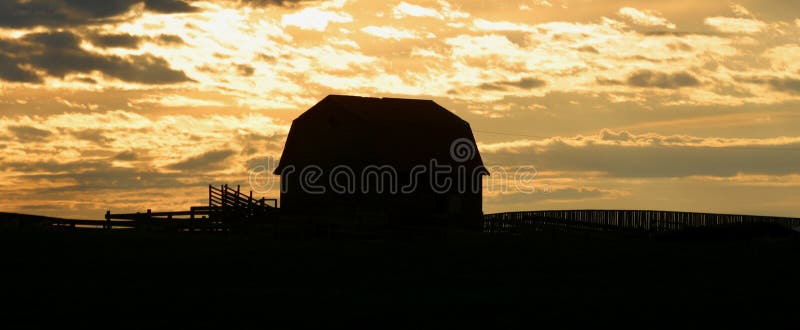 Old barn at sunrise stock photo. Image of rural, farm, dawn - 141818