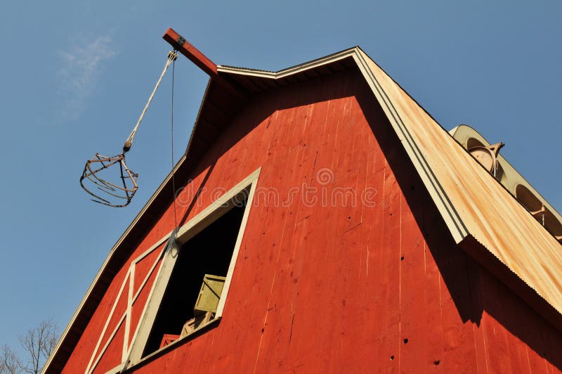 Old Barn View From A Low Angle Stock Image - Image of scene, country ...