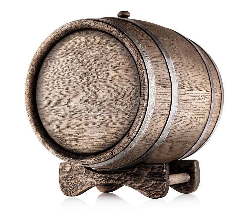 Old barrel on stand stock image. Image of storage, paths - 56597031