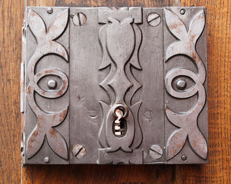 An old barroque door lock stock photo. Image of locked - 56748082