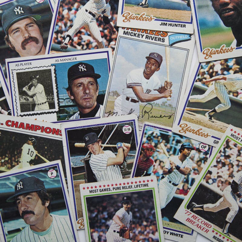 Old MLB Baseballs Cards Vintage Sports Memorabilia Editorial Photo ...