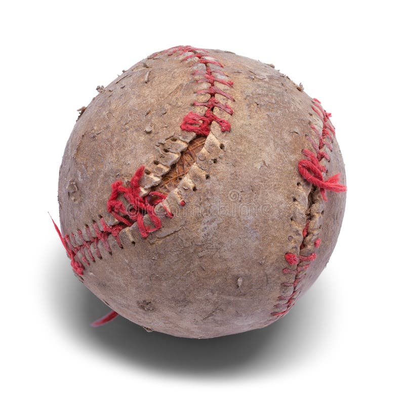 Old Worn Out Baseball stock photo. Image of dirt, brown - 15387058