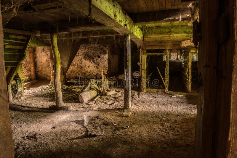 Old Basement in an Abandoned Mill Stock Image - Image of architecture ...