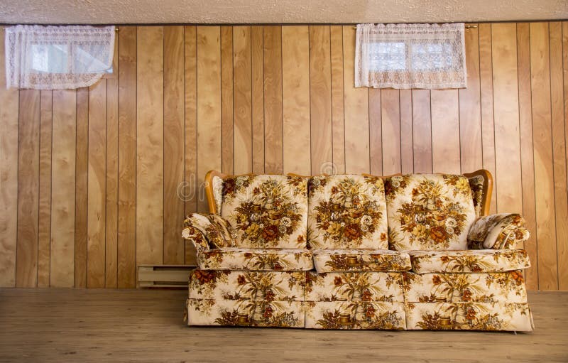 Old basement couch stock photo. Image of pleasant, basement - 105265436