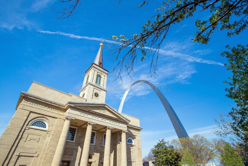 The Old Basilica Cathedral St. Louis Stock Photo - Image of gateway ...