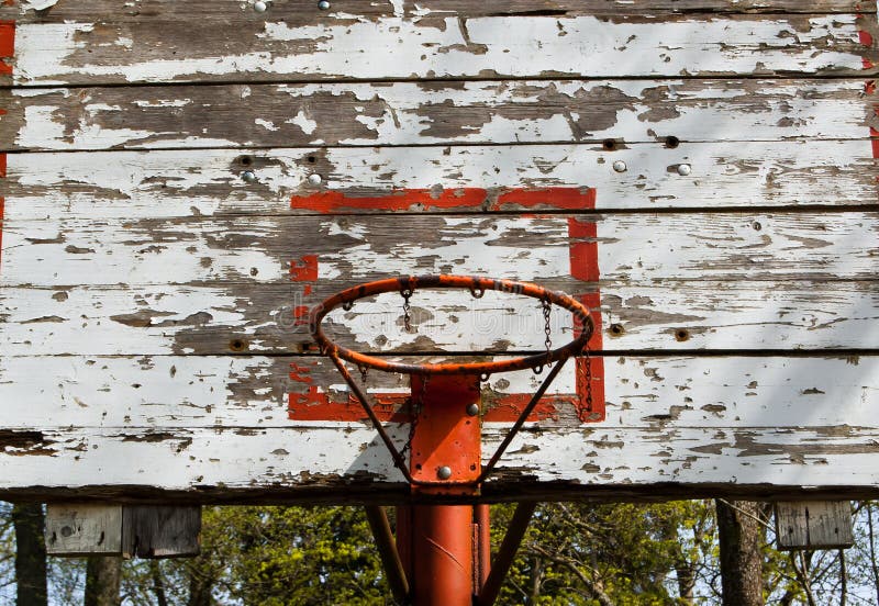 Old basketball backboard stock photo. Image of playground - 54307208