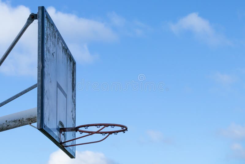Old Basketball ring stock image. Image of metal, board - 134847617
