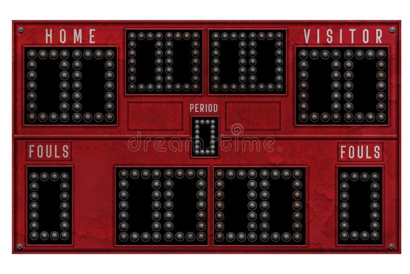 Old Basketball Scoreboard stock illustration. Illustration of ...