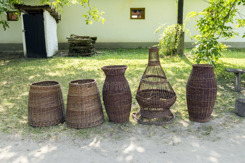 Old baskets stock image. Image of alfold, basket, outdoor - 99210957