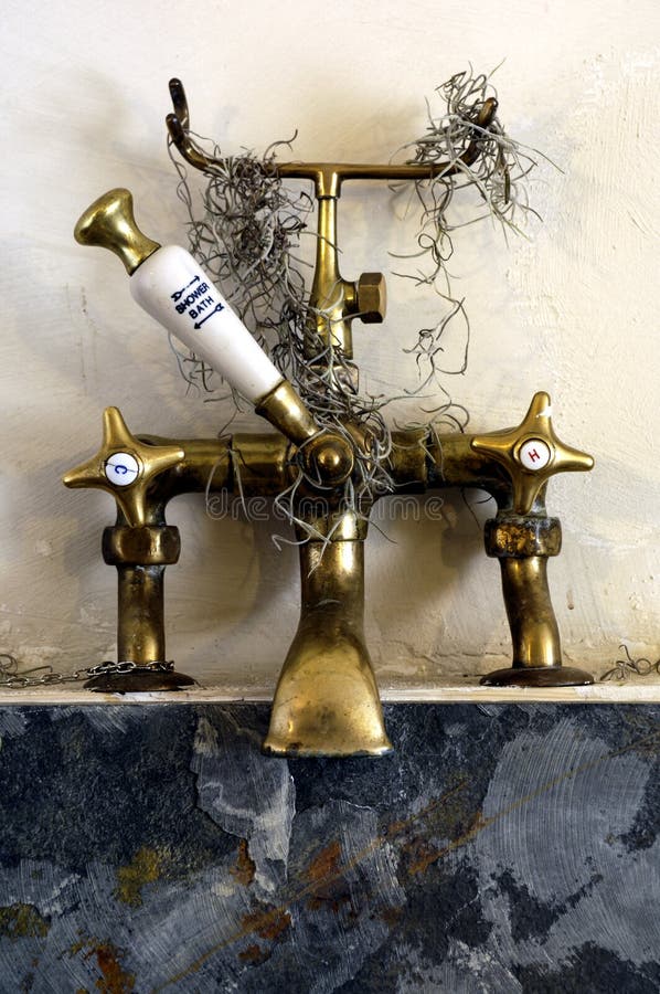 Old bath taps stock photo. Image of home, brass, obsolete - 57806820
