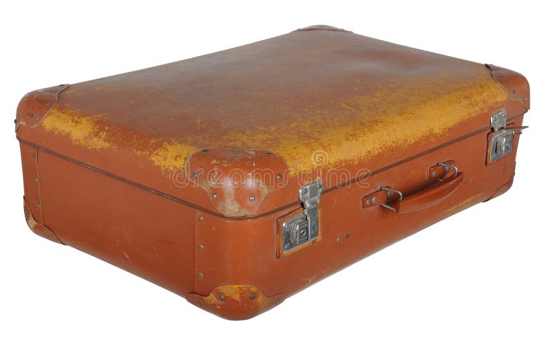Old red suitcase stock image. Image of luggage, vintage - 1403509