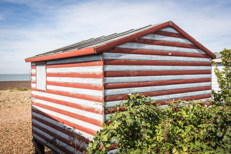 Old beach hut stock image. Image of faded, decay, white - 34932541