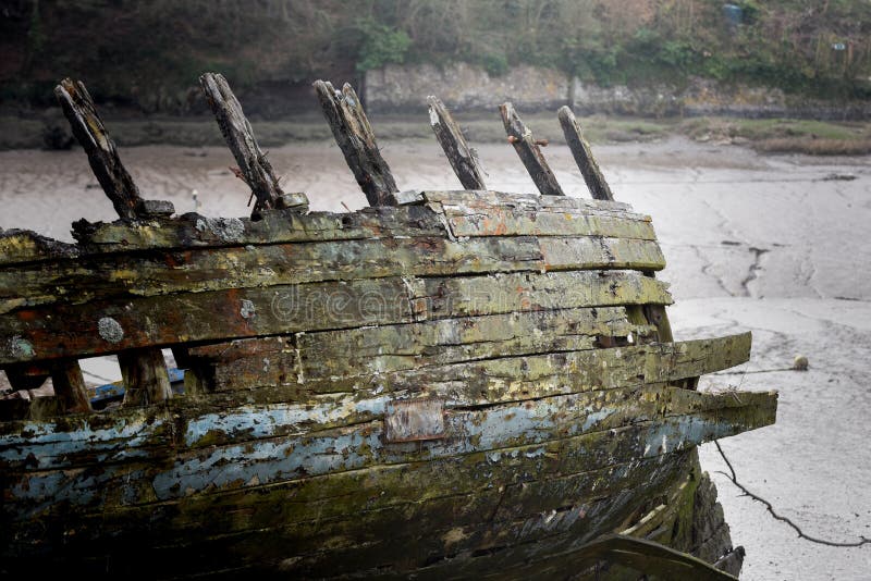 Beached Wooden Fishing Boats Stock Photo - Image of beached, coastline ...