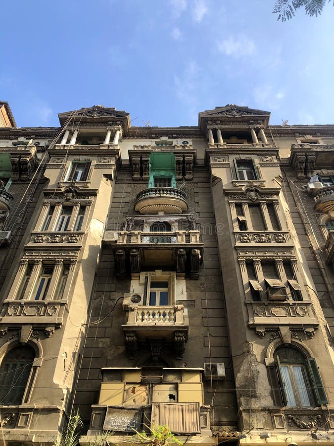 Old Buildings in the Streets of Downtown Cairo in Egypt Stock Photo ...
