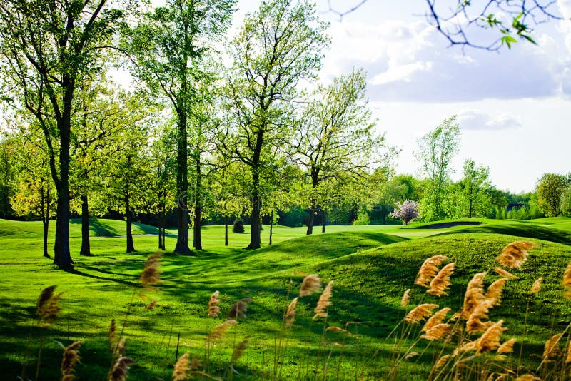 Old and Beautiful Bumpy Golf Course Stock Image - Image of recreation ...