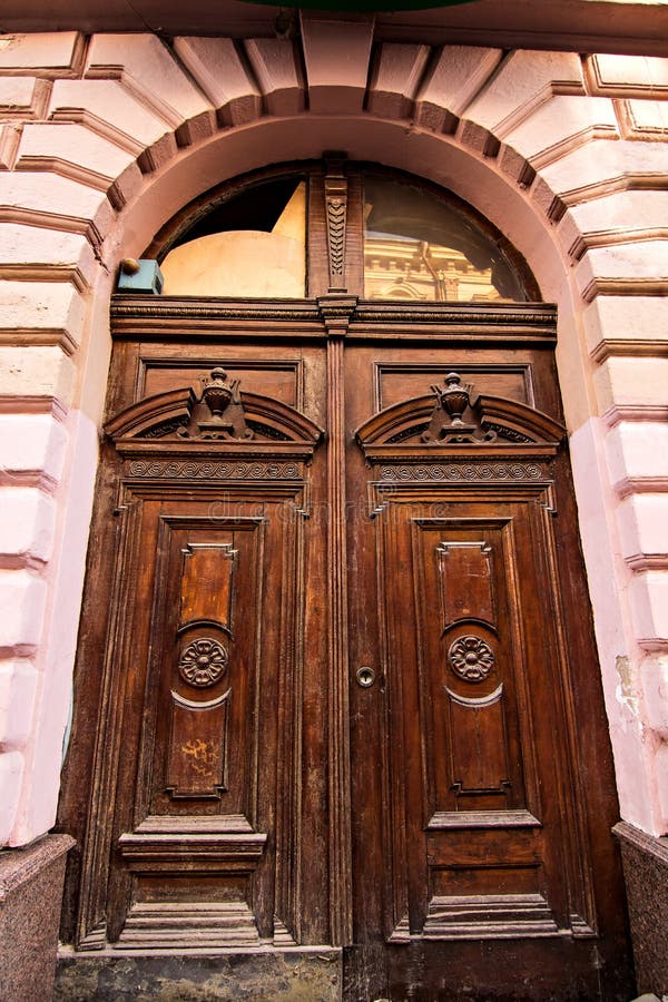 Old beautiful doors. stock photo. Image of english, historic - 104457098