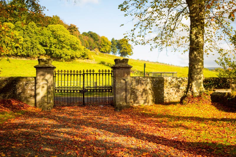 Old, Beautiful Gate Leading To The Garden Stock Photo - Image of ...