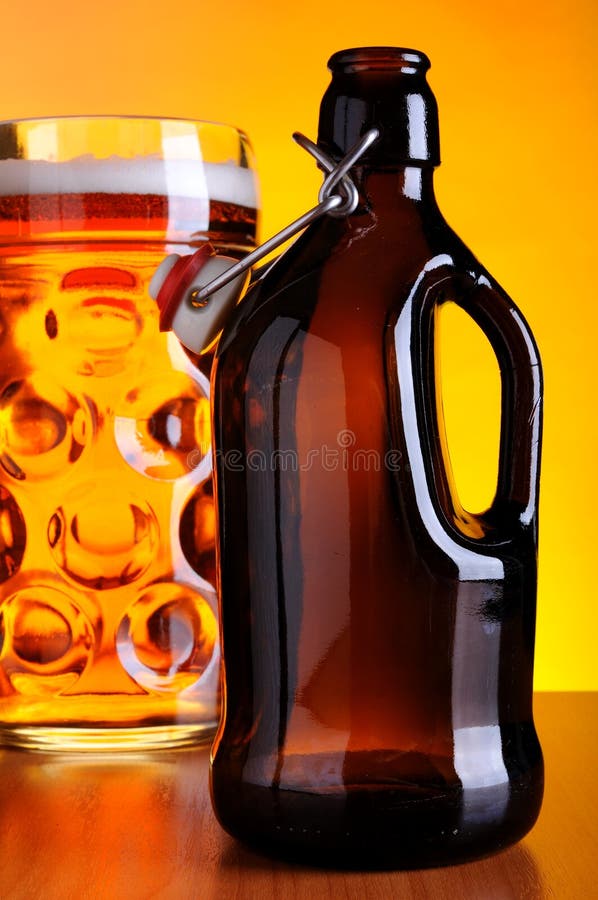 Old beer bottle stock image. Image of lager, details - 14482677