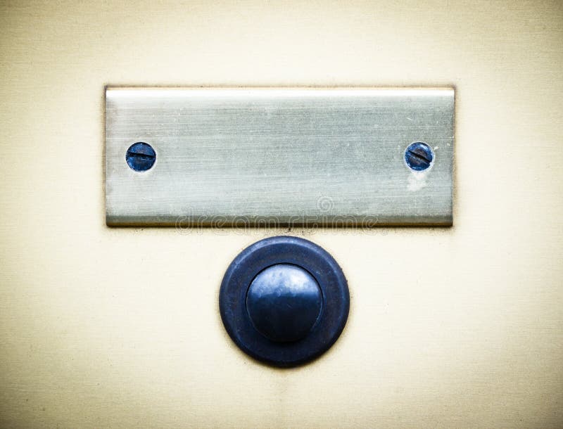 Old Bell Button and Nameplate Stock Image - Image of dirty, antique ...