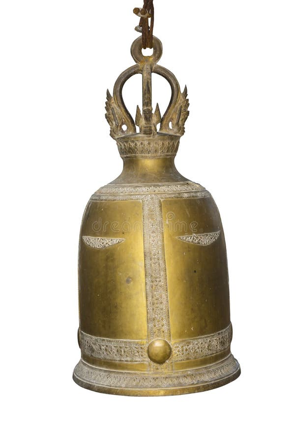 Old Bell Isolated on White Background Stock Photo - Image of background ...