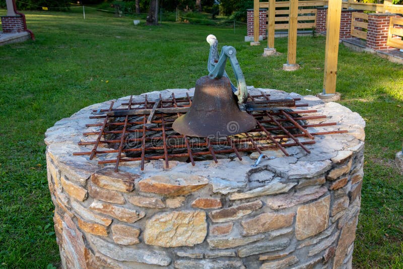 An Old Bell at the Top of the Well Stock Photo - Image of famous ...