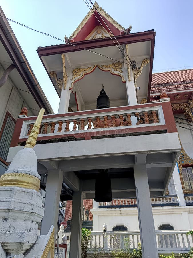 Bell Tower Behide Pagoda in the Temple Stock Image - Image of buddhist ...