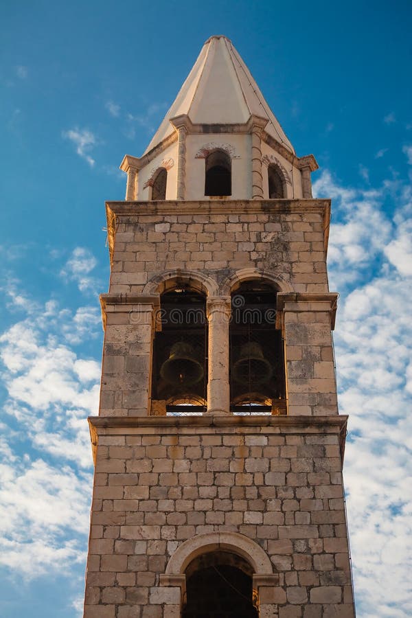 Old bell tower at sunset stock image. Image of cathedral - 142210113