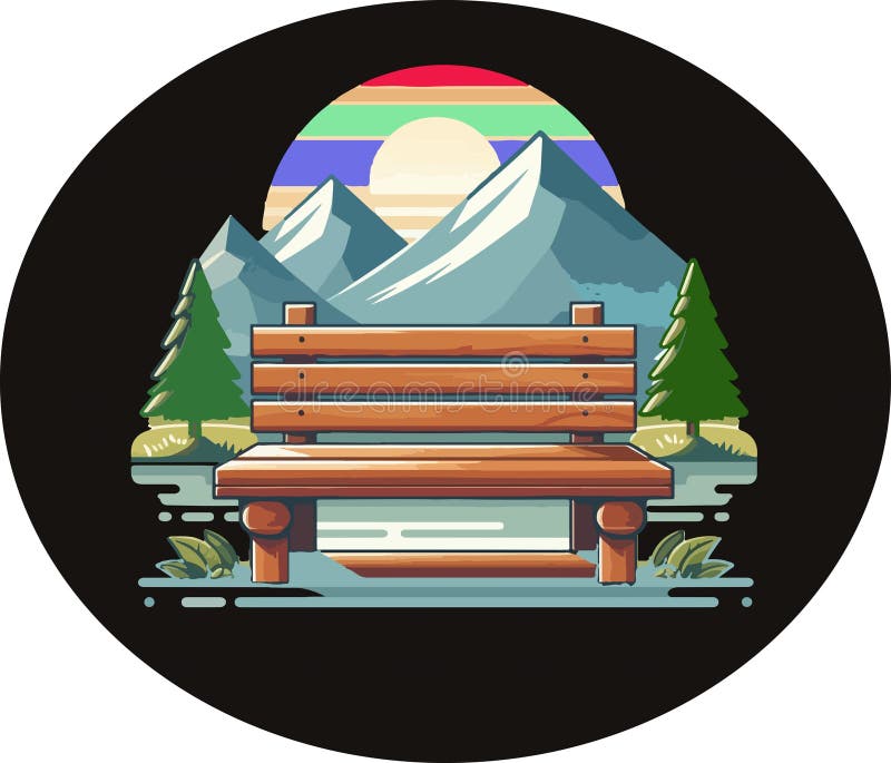 An old bench stock vector. Illustration of bench, screenshot - 381561105