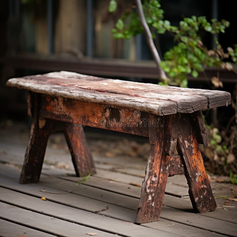 Rustic Vintage Acrylic Bench with Distressed Edges - Capturing Natural ...