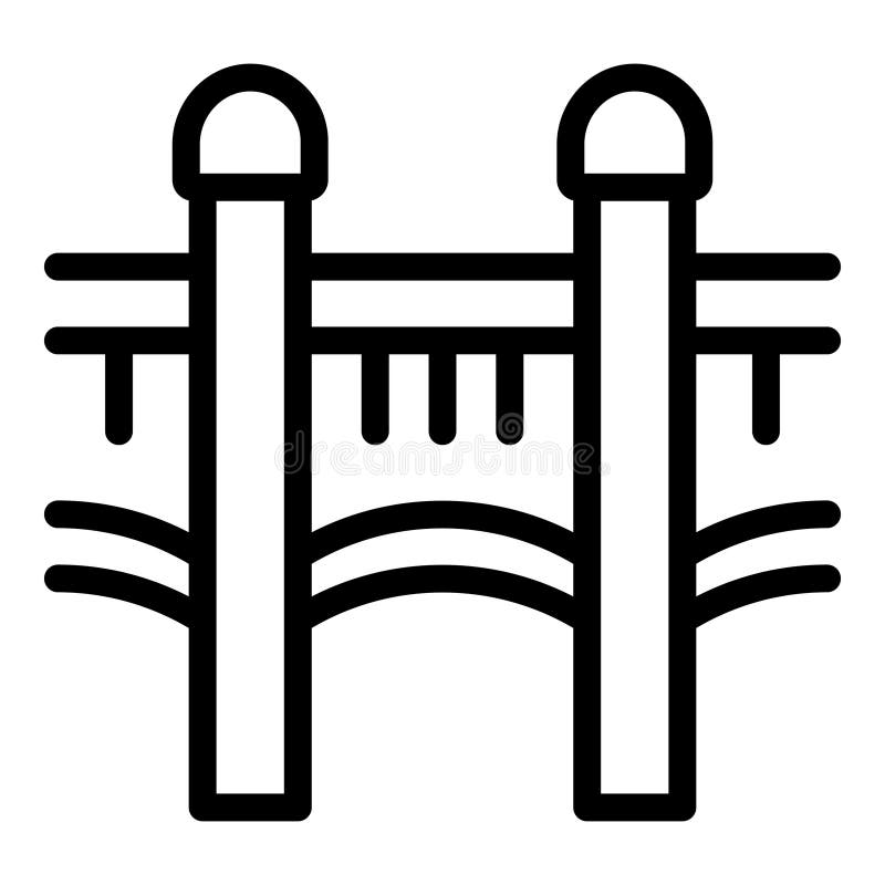 Old Bern Bridge Icon Outline Vector. Design House Flag Stock ...