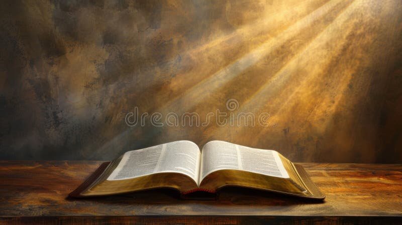 An Old Bible on a Table. Directed Light. Stock Image - Image of wisdom ...