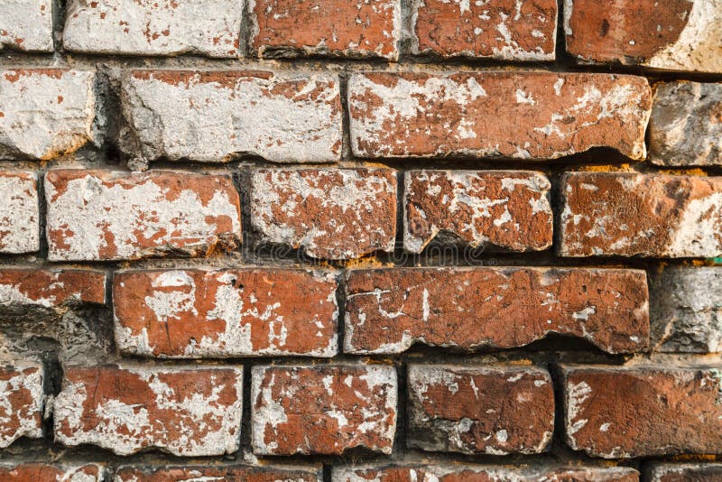 Old Bick Dirty Wall Loft Style with Remains of Old Paint Stock Image ...