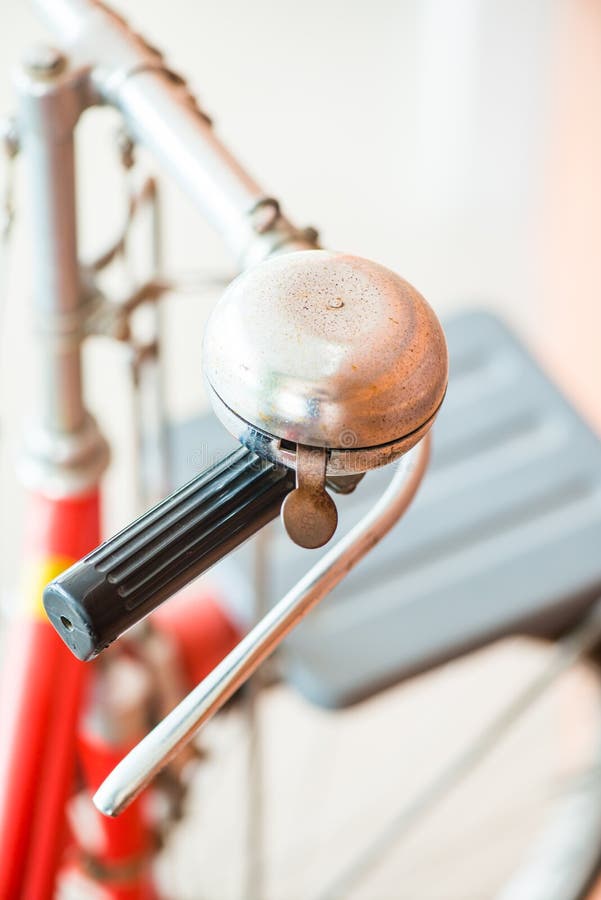Bell of old bicycle stock photo. Image of ride, handlebar - 188593750