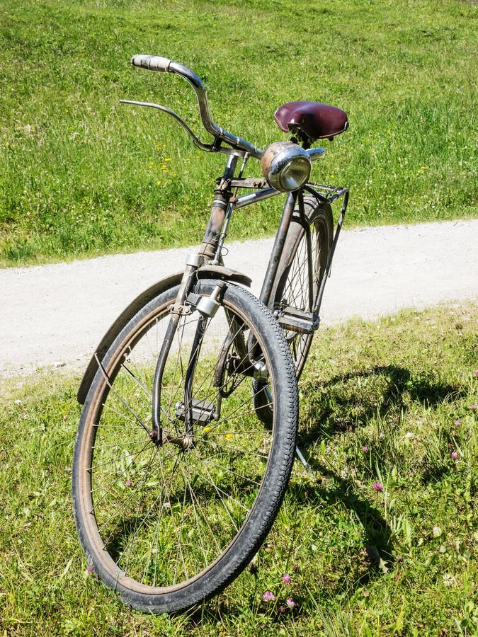 Old bicycle stock image. Image of outdoors, lawn, obsolete - 30661533