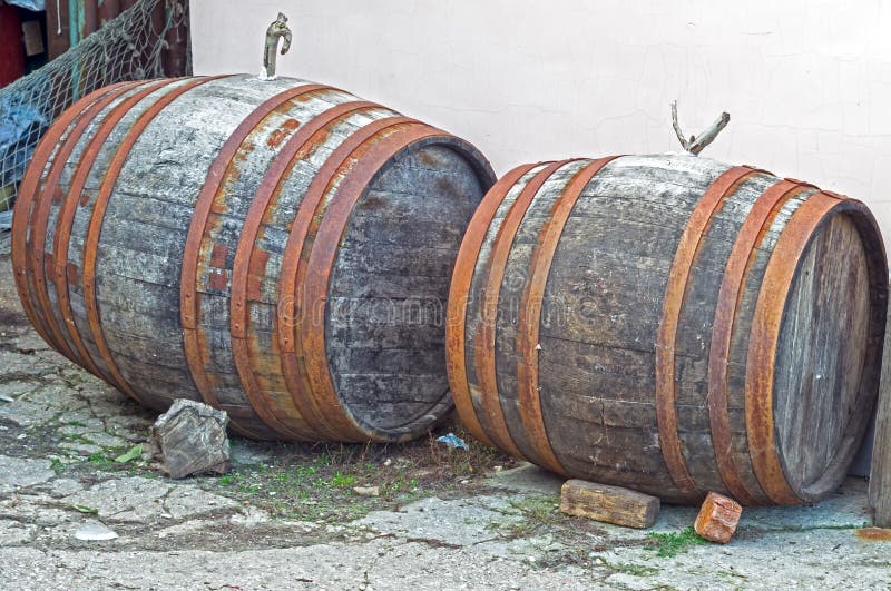 Old big barrel stock image. Image of vine, beverage - 104927685