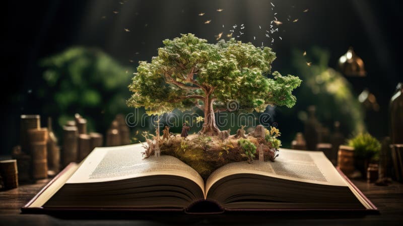The Old Big Book Opens with the Tree of Knowledge Planted Inside ...