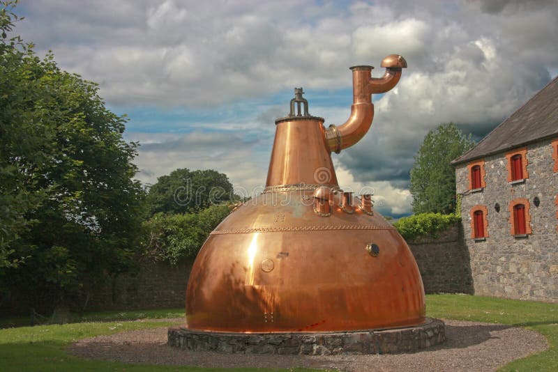 Old Big Copper Whiskey Distillery Outdoor Stock Image - Image of ...