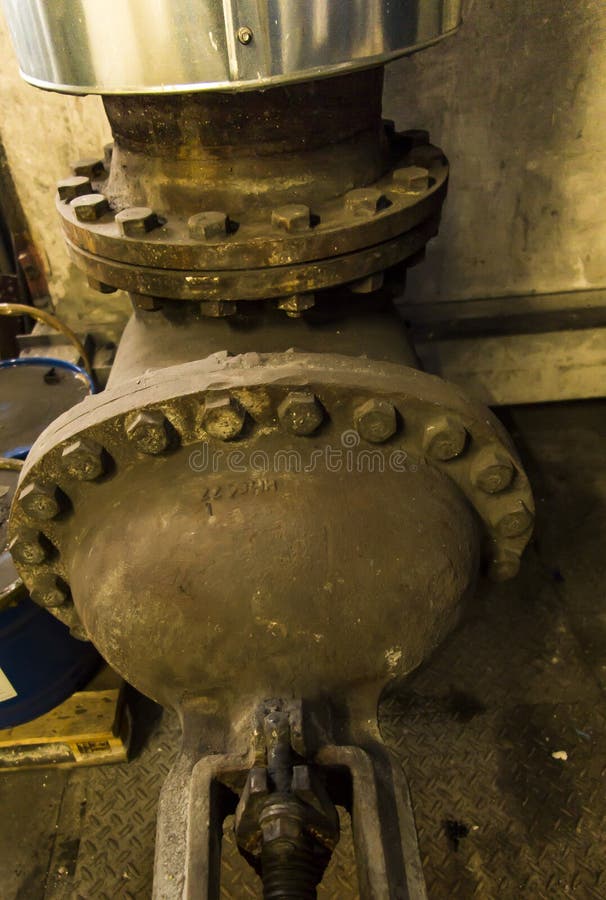 Old Big Damper on the Pipeline Stock Photo - Image of brydna, pipe ...