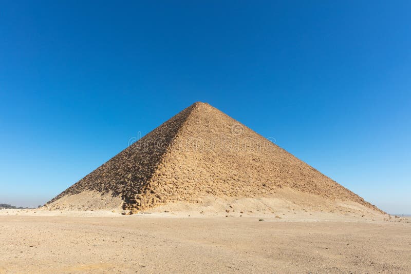 Old Big Pyramid with the Blue Cloudless Sky on the Background. Stock ...