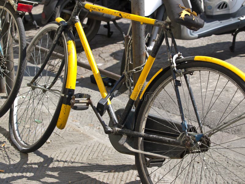 Old bike stock image. Image of outside, garden, crash - 24289383