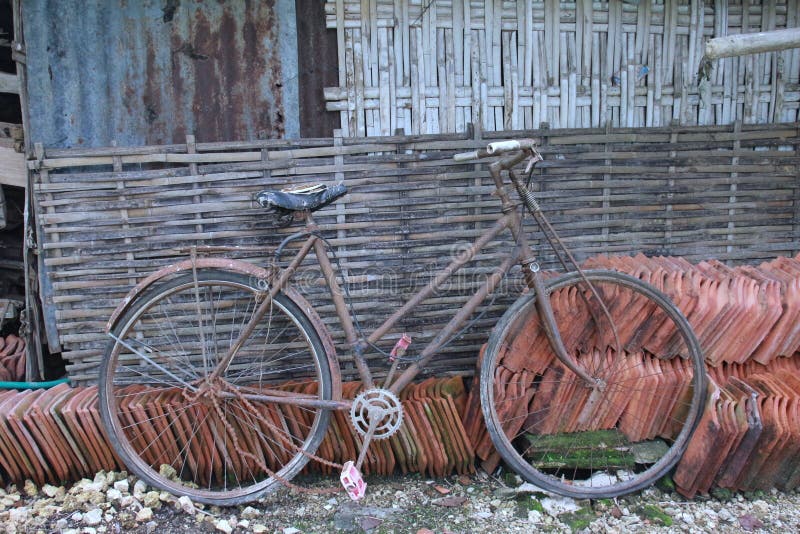 Old Bike stock image. Image of rusted, iron, retro, black - 237295839